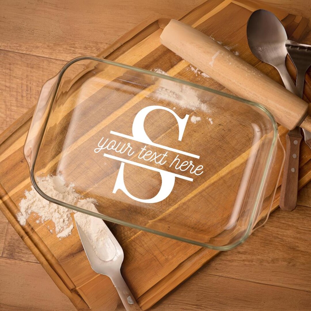 Personalized Monogram Engraved Glass Baking Dish Etsy 6753