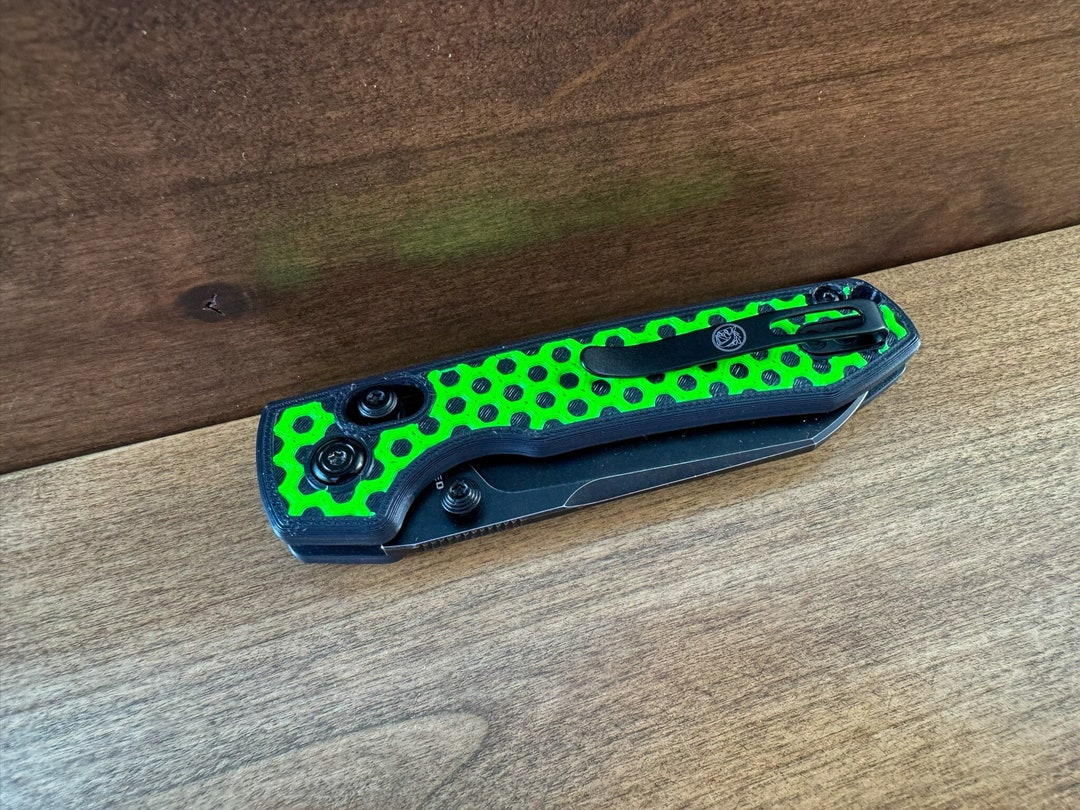 Vosteed Raccoon Cross Bar Lock Handle Scale With Honeycomb Texture ...