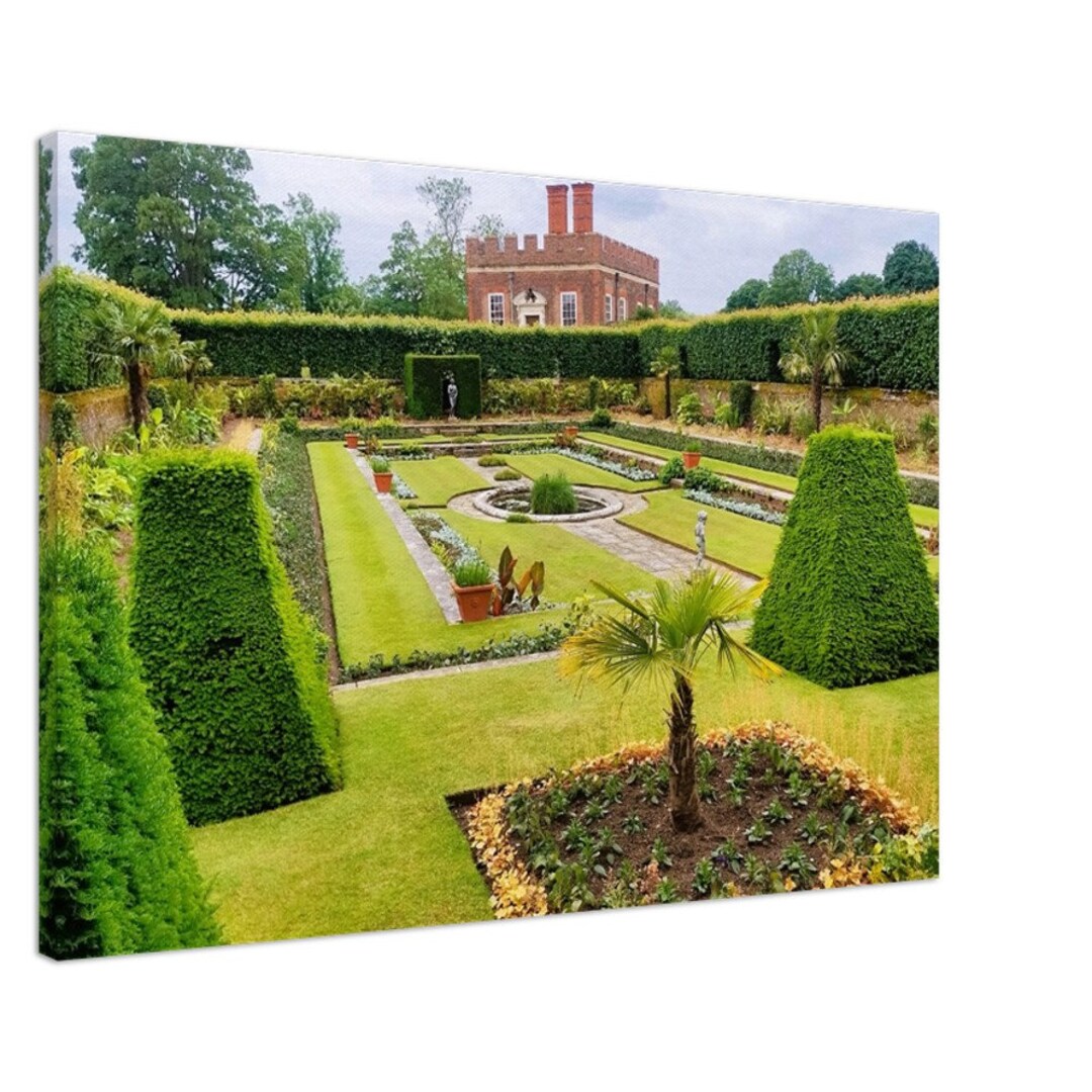 Sunken Garden at Hampton Court Palace, London Poster Canvas Print ...