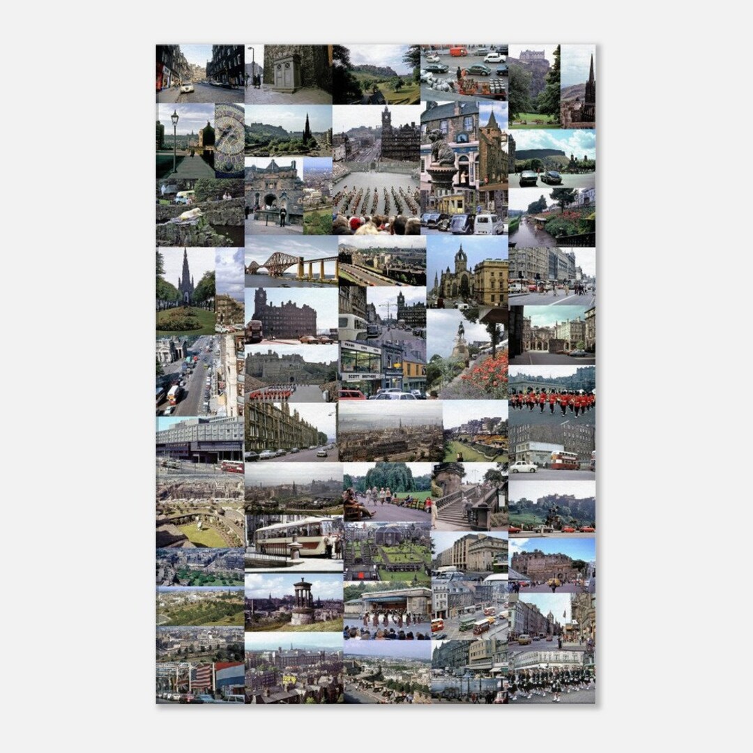 Edinburgh Photo Collage Vintage Photos Canvas Print Scotland Gift ...