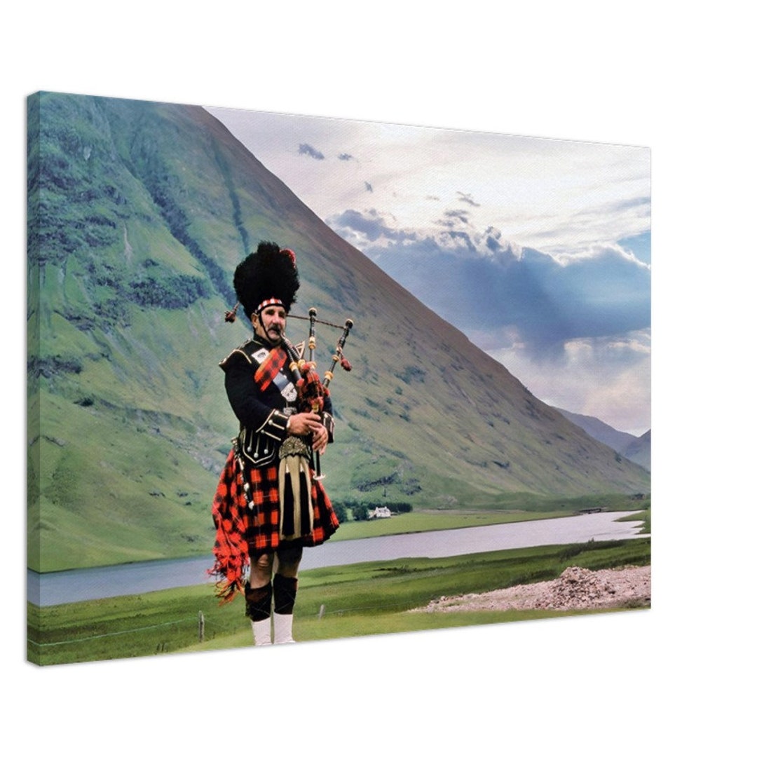 Bagpipes in Scotland 1970s Canvas Print Poster Scotland Wall Art ...