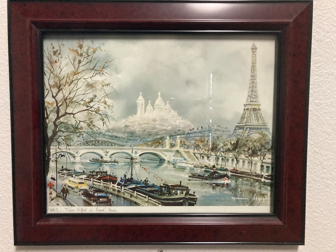 Maurice Legendre 'paris Tour Eiffel Et Sacré Coeur' Print, 14x17 ...