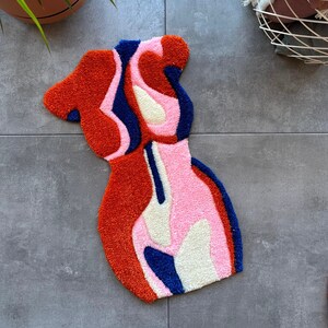 Colorful Woman Body Tufted Rug / %100 Handmade - Etsy