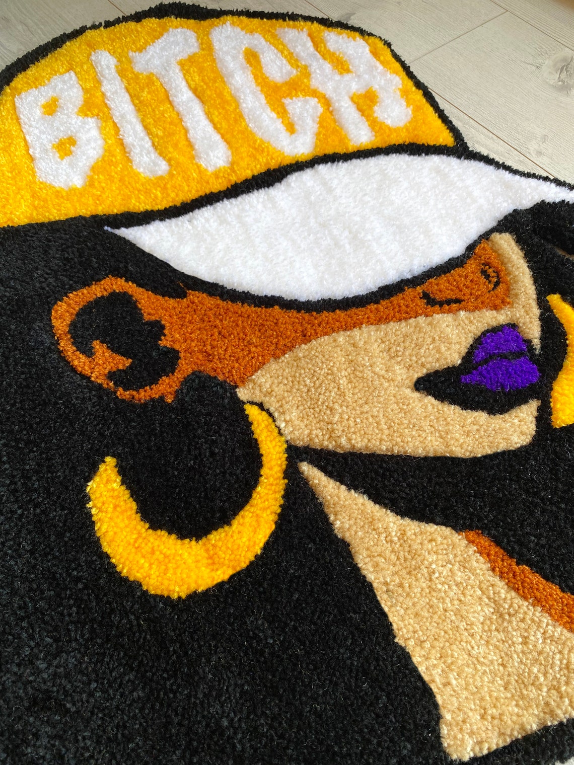 Women Bitch Cap Fluffy Tufted Rug / %100 Handmade - Etsy