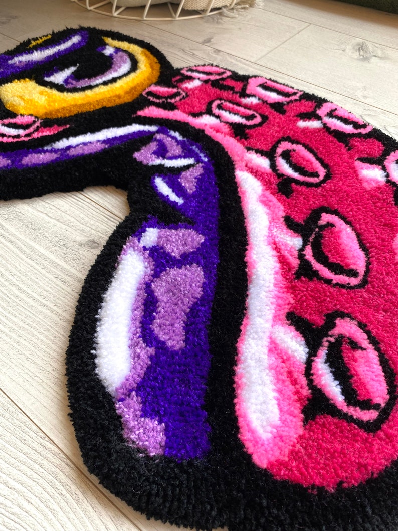 Octopus Tufted Rug / %100 Handmade - Etsy