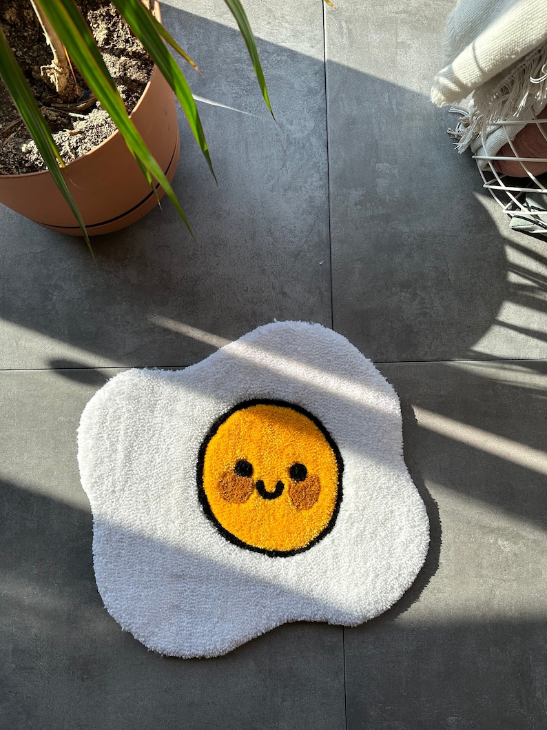 Happy Egg Fluffy Rug / %100 Handmade Tufted Rug - Etsy