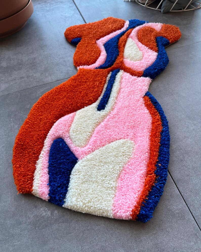 Colorful Woman Body Tufted Rug / %100 Handmade - Etsy