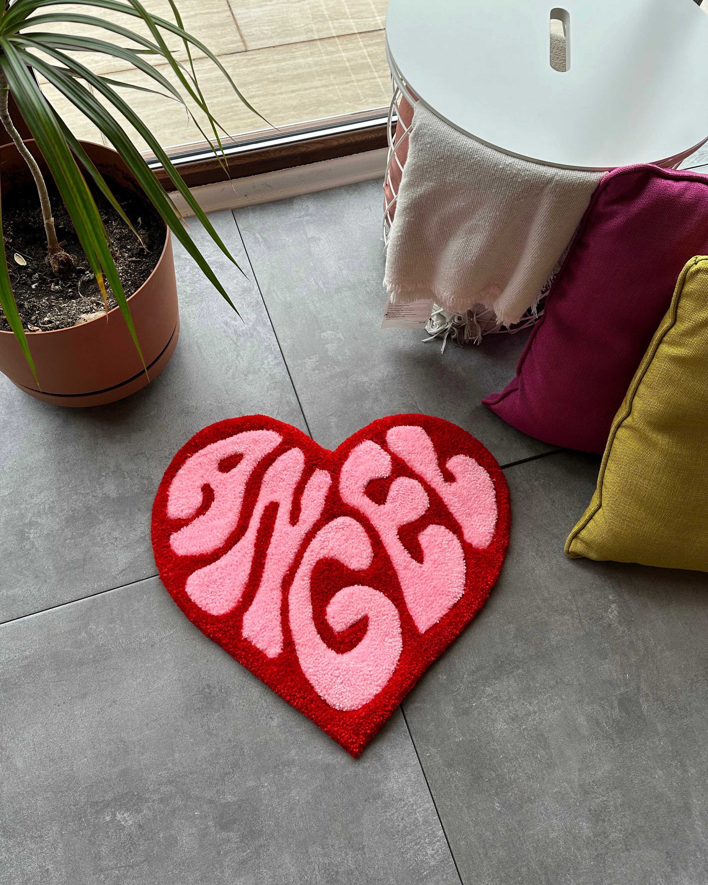 Angel Love Tufted Rug / %100 Handmade / Custom Home Decor - Etsy