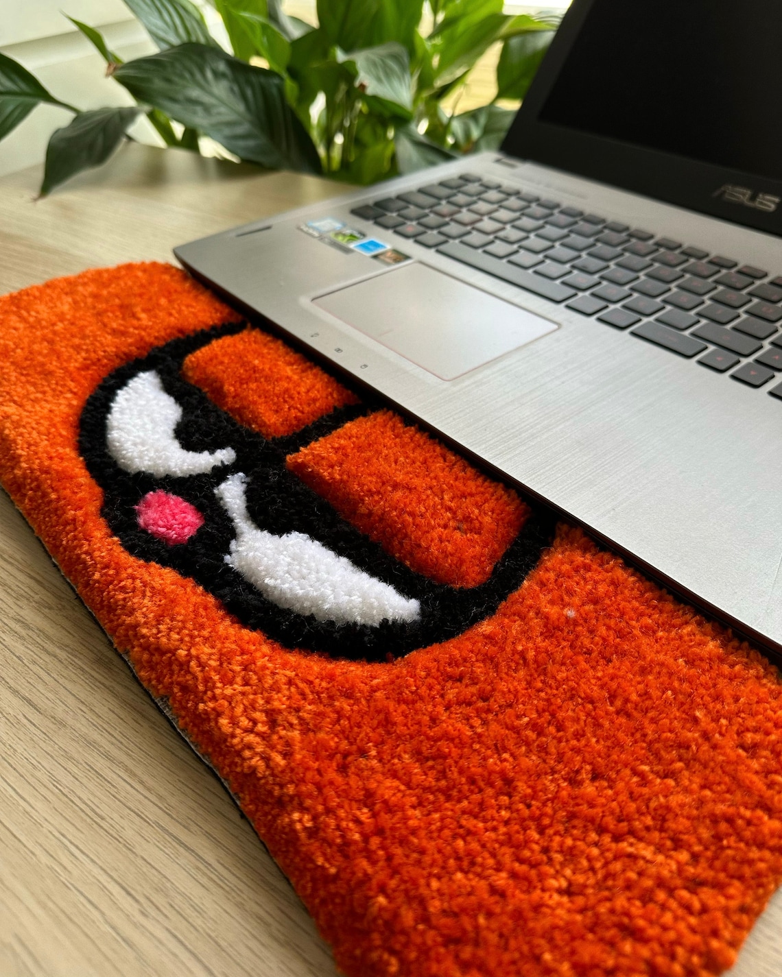 Orange Fluffy Keyboard Rug / %100 Handmade - Etsy