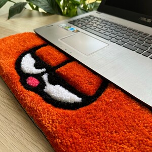 Orange Fluffy Keyboard Rug / %100 Handmade - Etsy