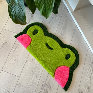 Cute Frog Rug / %100 Handmade Fluffy Rug - Etsy