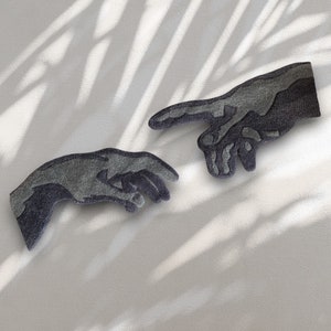 Renaissance Art at Home: Michelangelo Creation Fresco Hand Touch Tufted ...