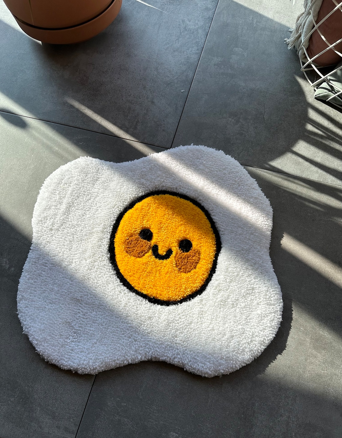 Happy Egg Fluffy Rug / %100 Handmade Tufted Rug - Etsy