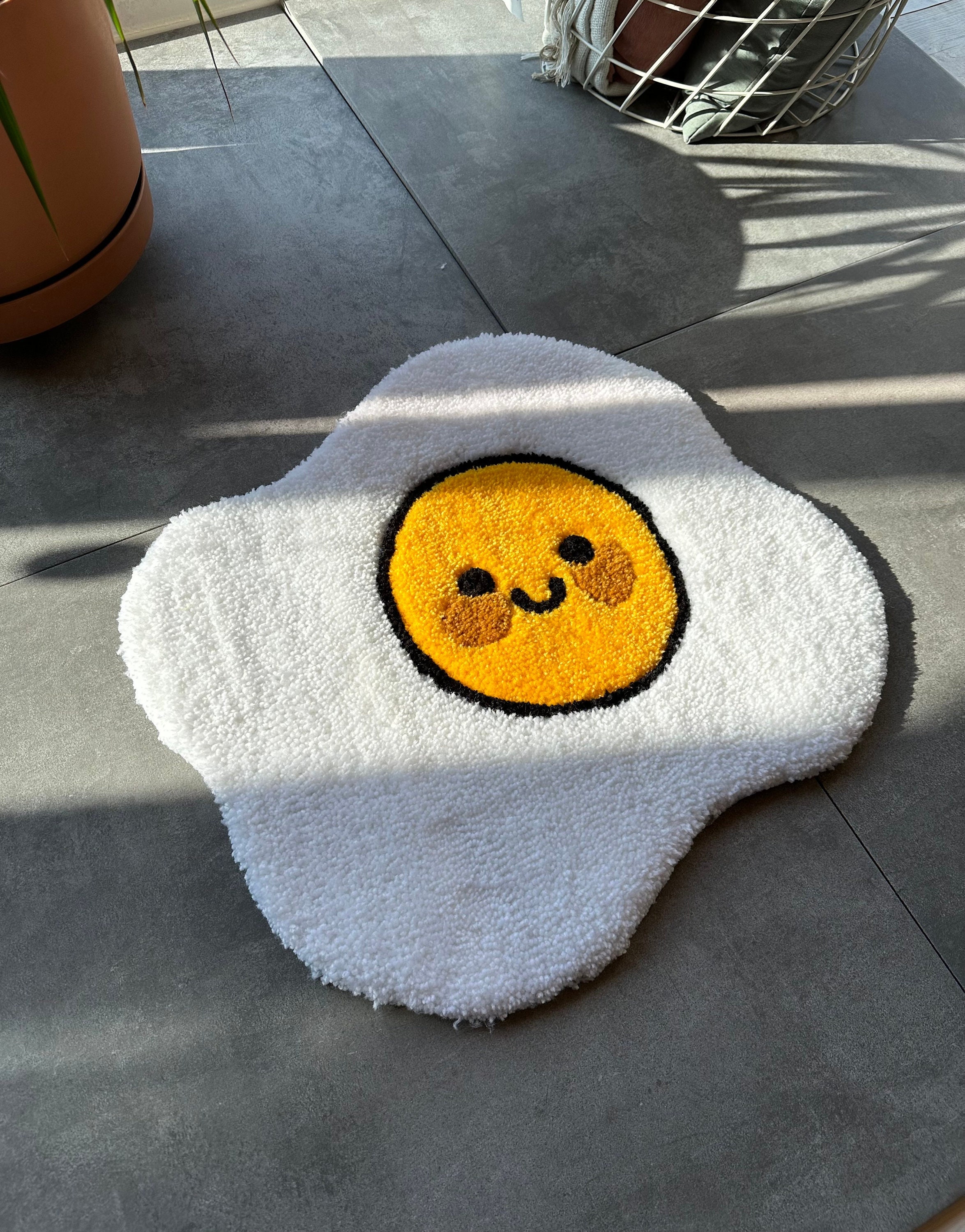 Happy Egg Fluffy Rug / %100 Handmade Tufted Rug - Etsy