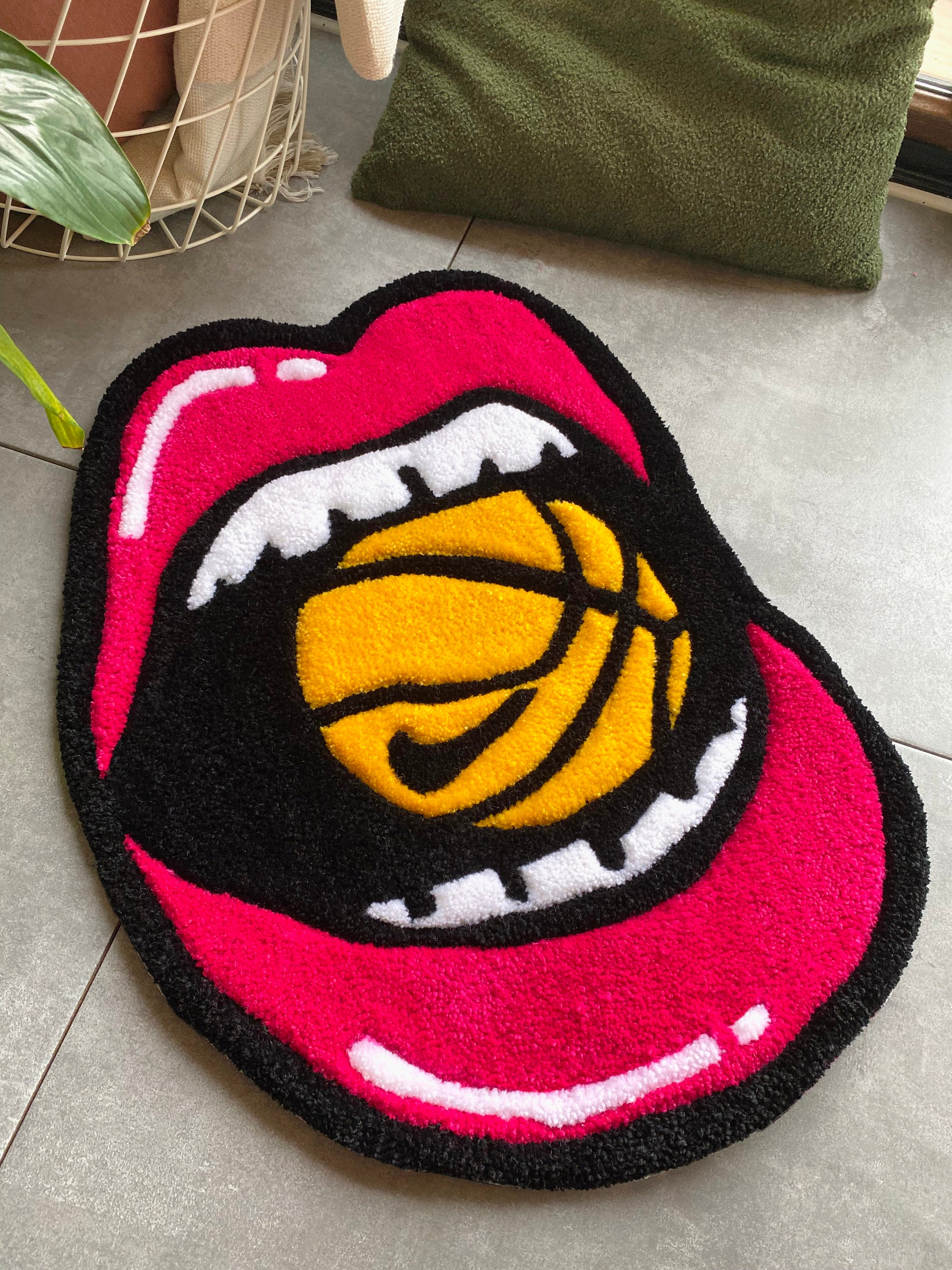Basketball Tufted Rug / %100 Handmade / Home Decor - Etsy