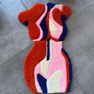 Colorful Woman Body Tufted Rug / %100 Handmade - Etsy