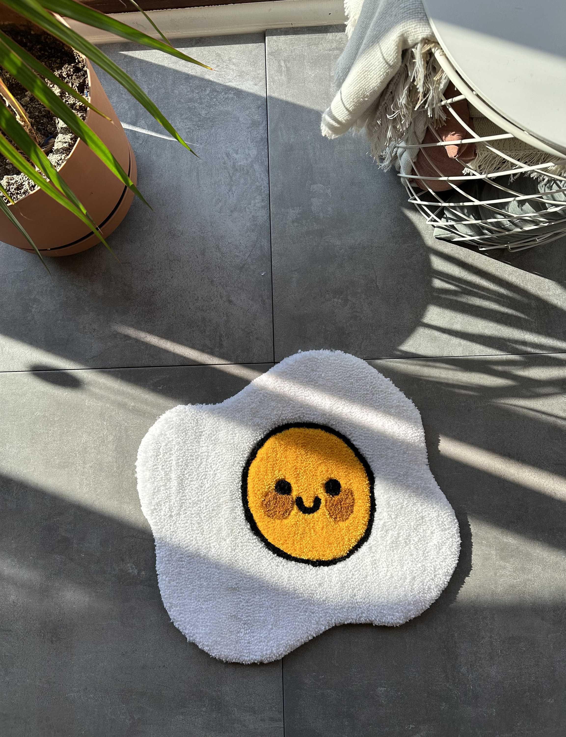 Happy Egg Fluffy Rug / %100 Handmade Tufted Rug - Etsy