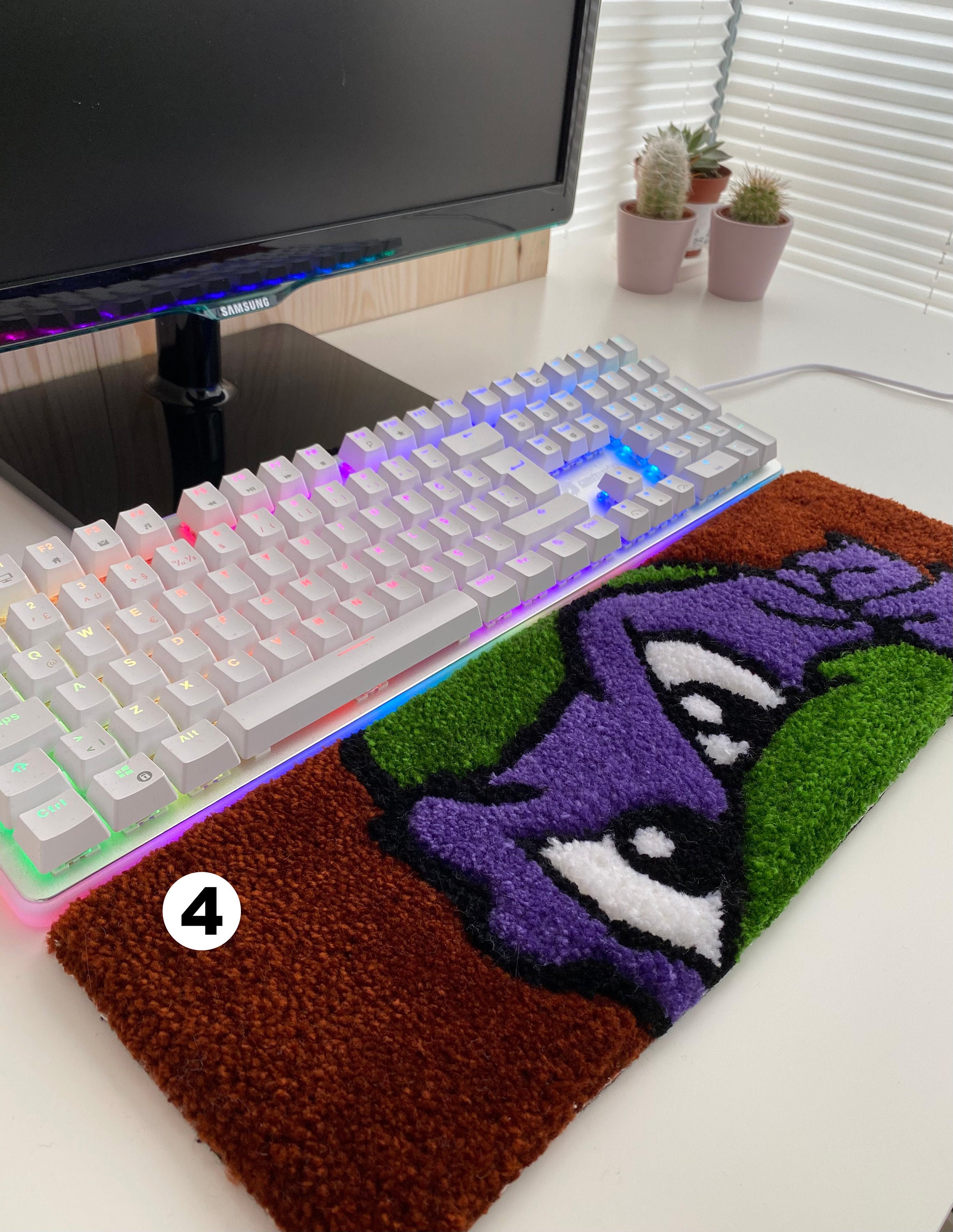 Custom Keyboard Rug / %100 Handmade Fluffy Keyboard Rug - Etsy