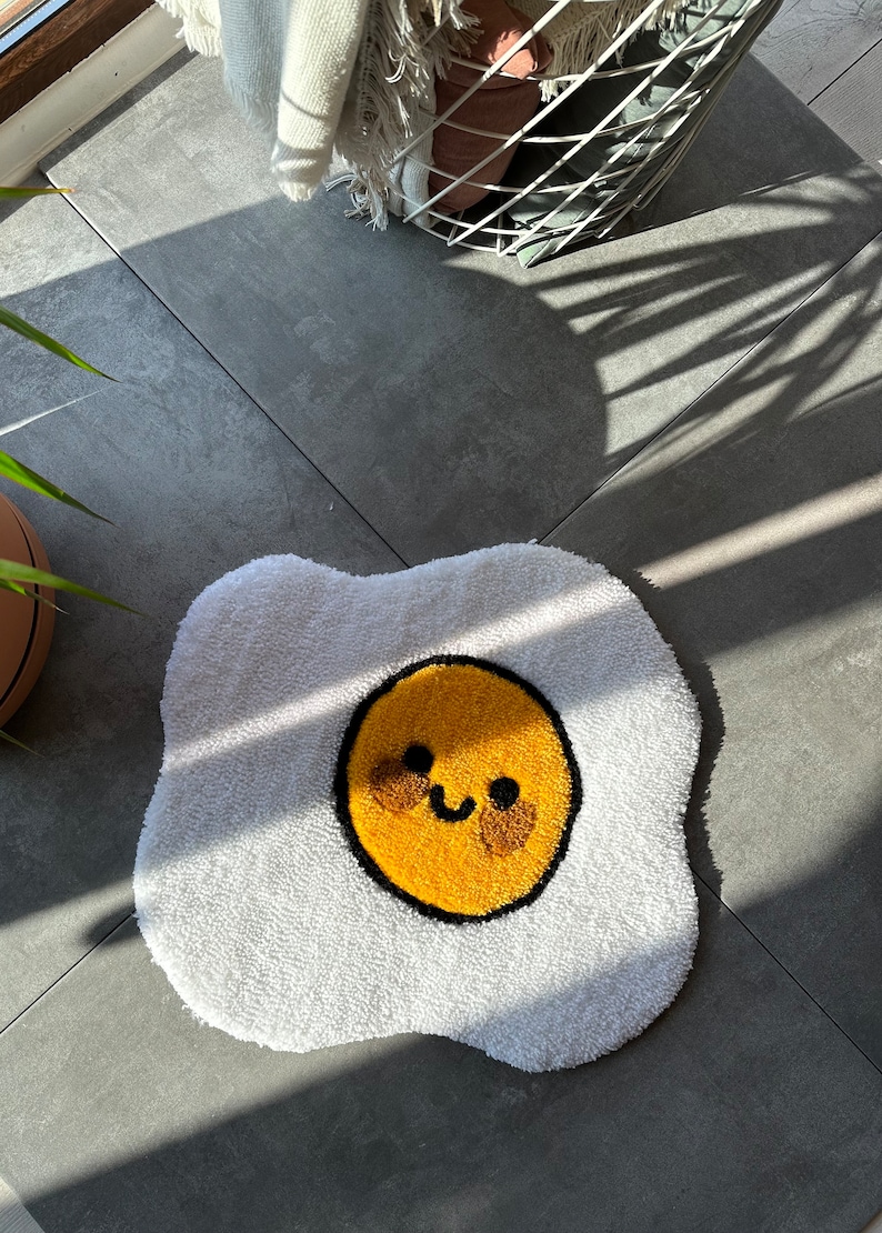 Happy Egg Fluffy Rug / %100 Handmade Tufted Rug - Etsy