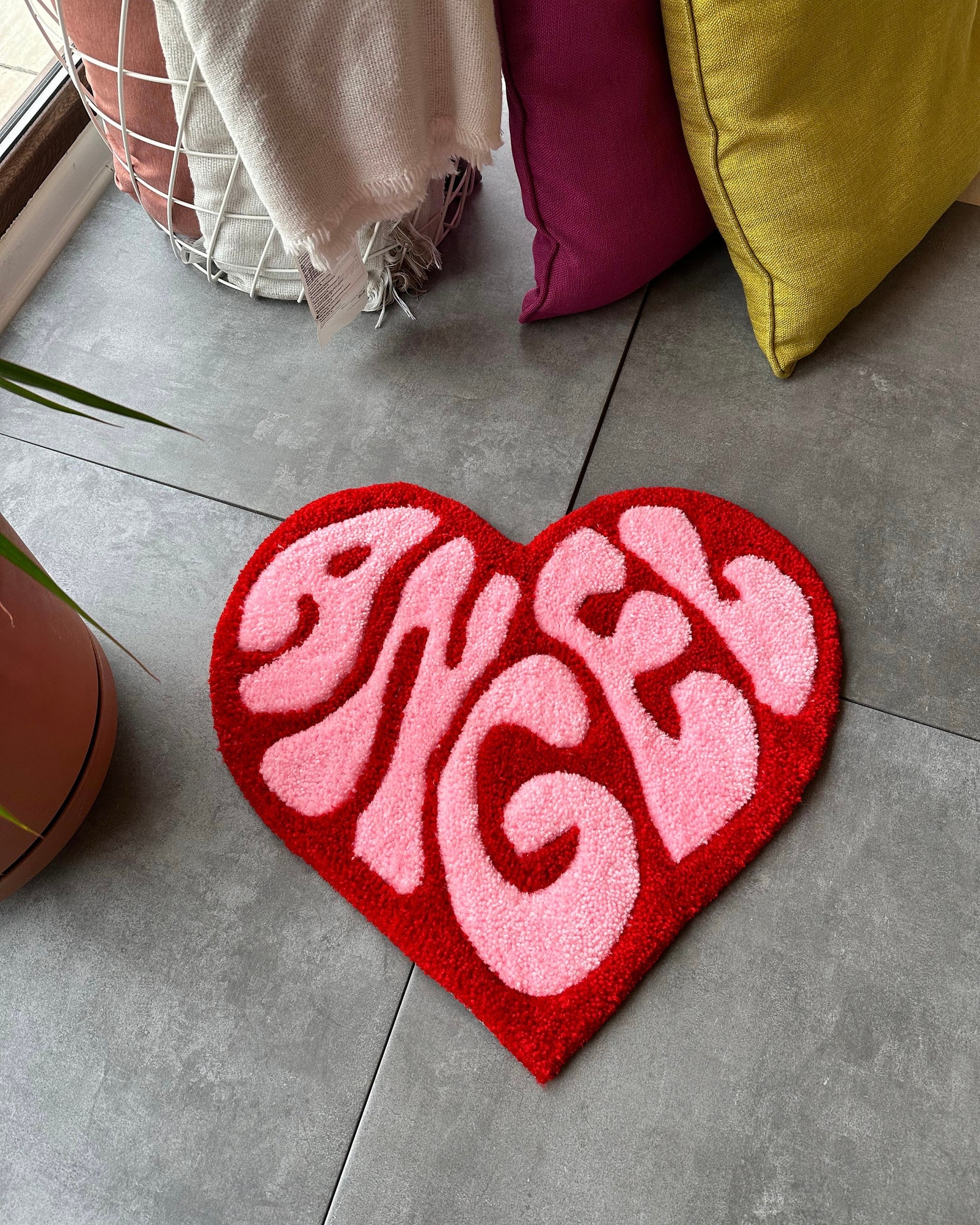 Angel Love Tufted Rug / %100 Handmade / Custom Home Decor - Etsy