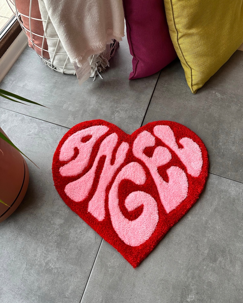 Angel Love Tufted Rug / %100 Handmade / Custom Home Decor - Etsy