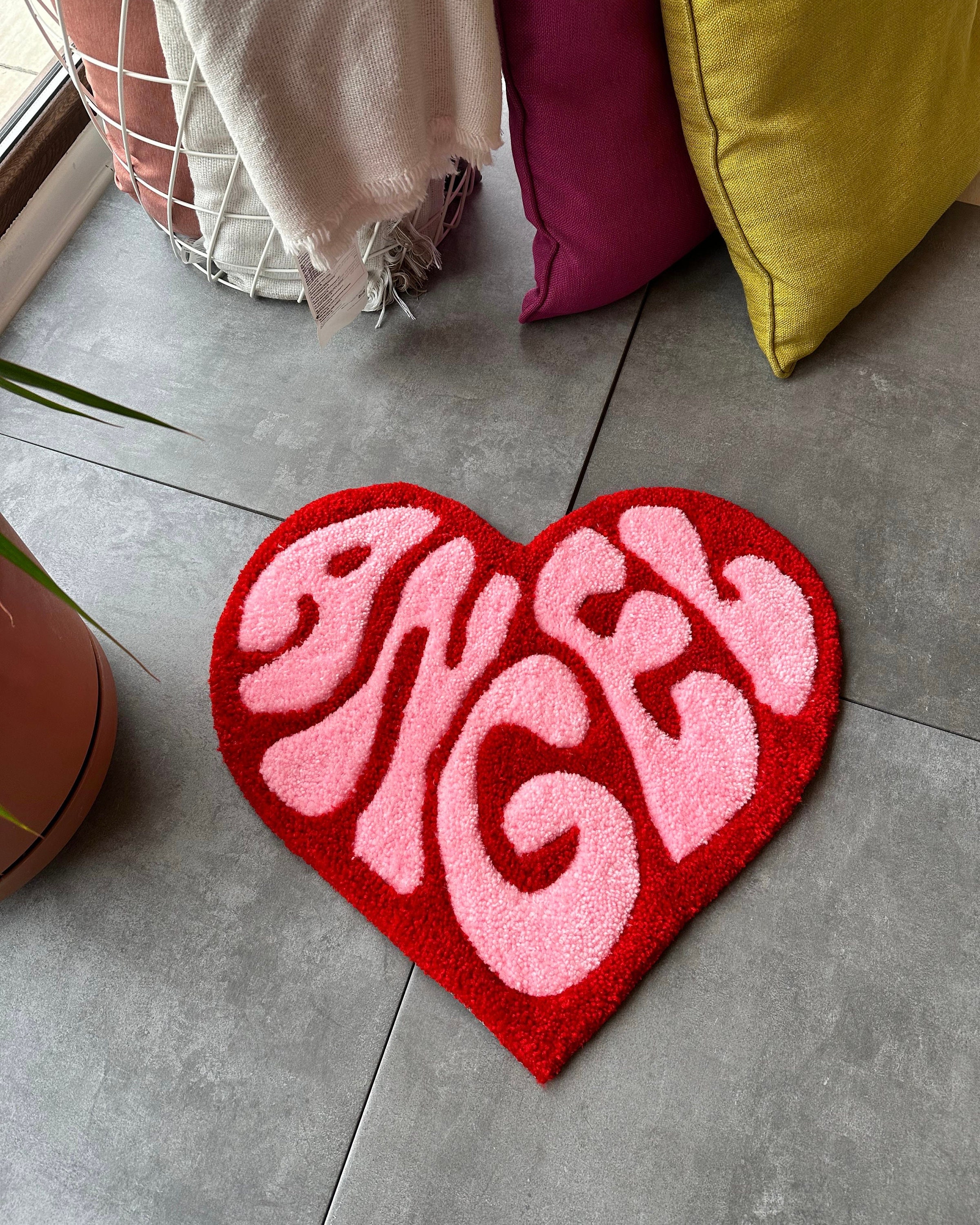Angel Love Tufted Rug / %100 Handmade / Custom Home Decor - Etsy