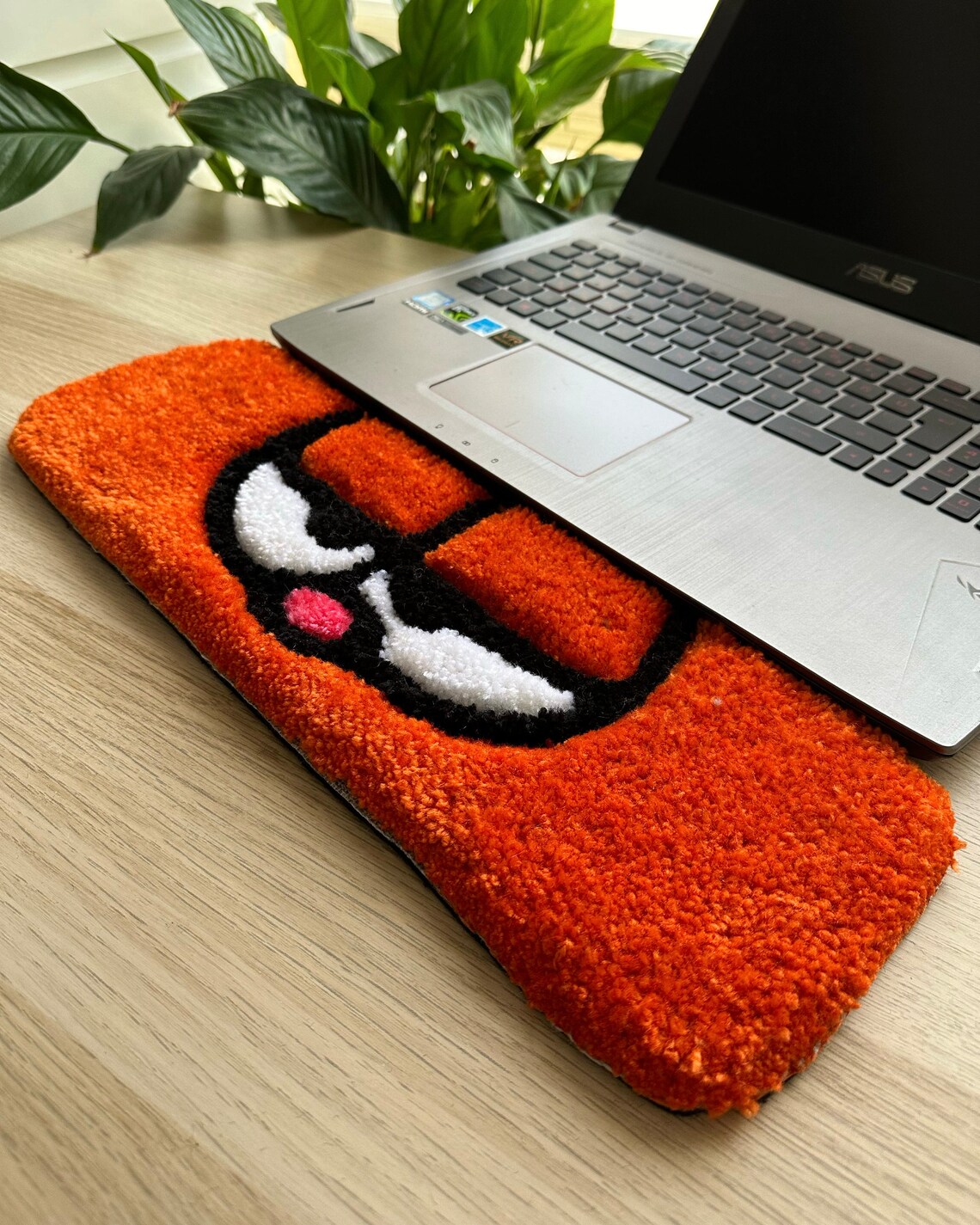 Orange Fluffy Keyboard Rug / %100 Handmade - Etsy