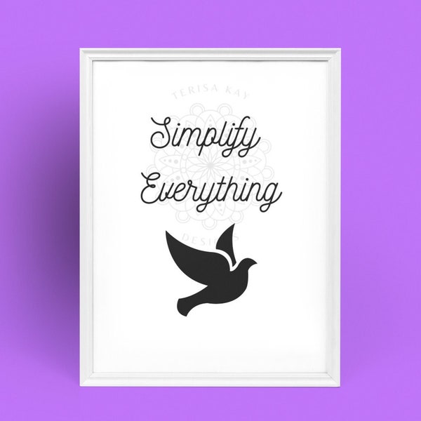 Simplify Sign - Etsy