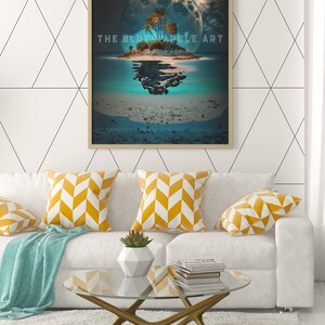 Beautiful Night Beach Island V2 - Etsy