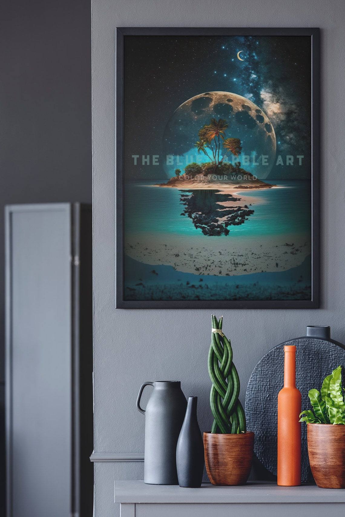 Beautiful Night Beach Island V2 - Etsy