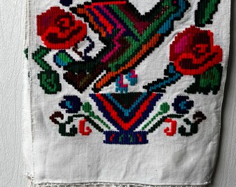Vintage Romanian Folk Towel Table Runner Wall Decor From Transylvania ...