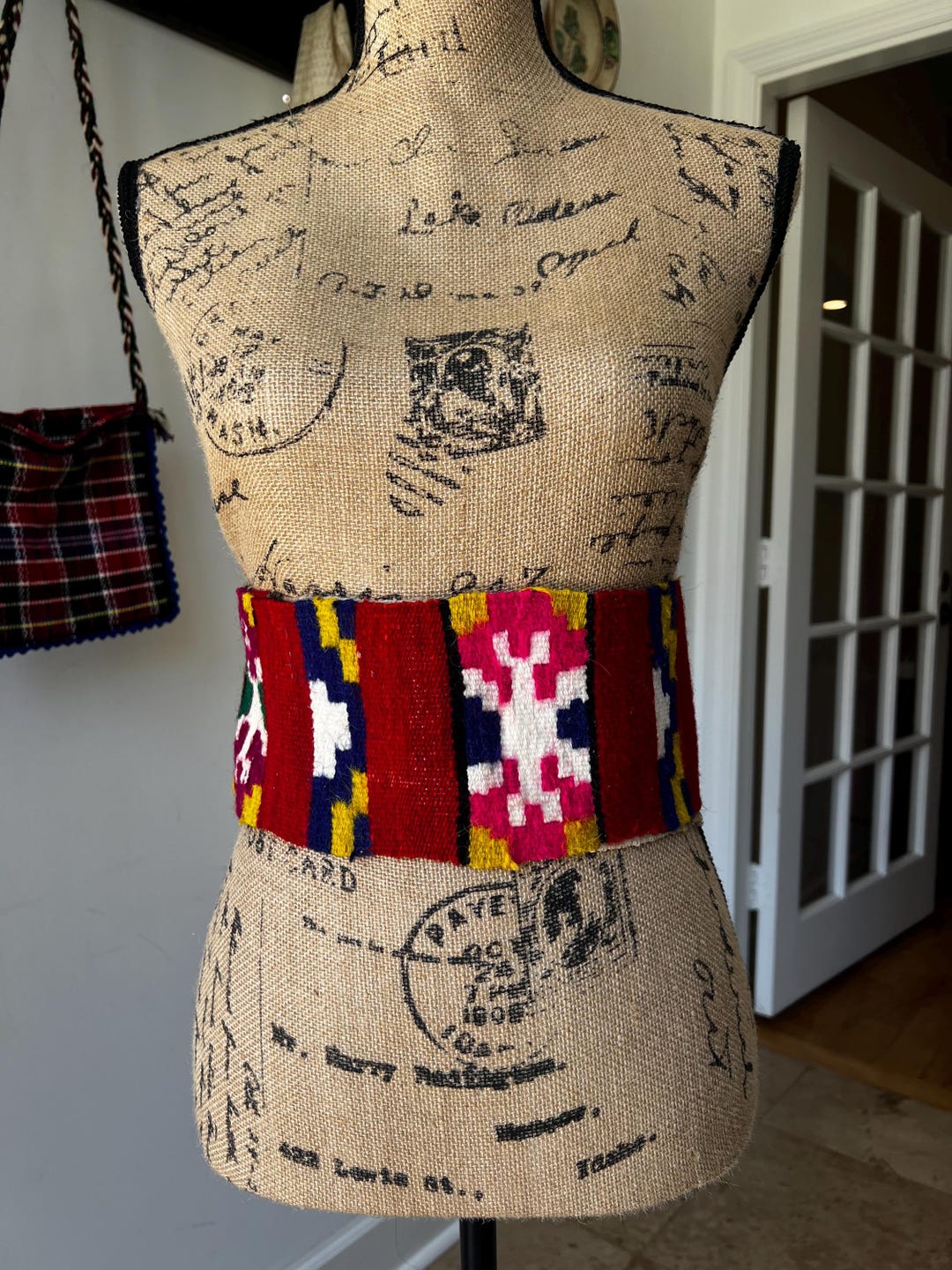 Vintage Antique Ethnic Peasant Wide Folk Sash Belt From Banat România ...