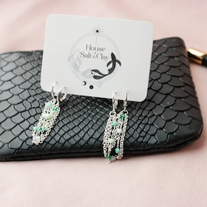 Triple Chain Loop Style Earplug Earrings, Earplug Chain, ADHD Jewelry ...