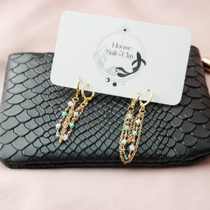 Triple Chain Loop Style Earplug Earrings, Earplug Chain, ADHD Jewelry ...