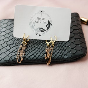 Triple Chain Loop Style Earplug Earrings, Earplug Chain, ADHD Jewelry ...
