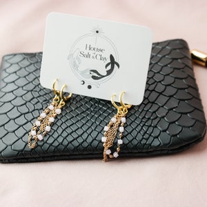 Triple Chain Loop Style Earplug Earrings, Earplug Chain, ADHD Jewelry ...