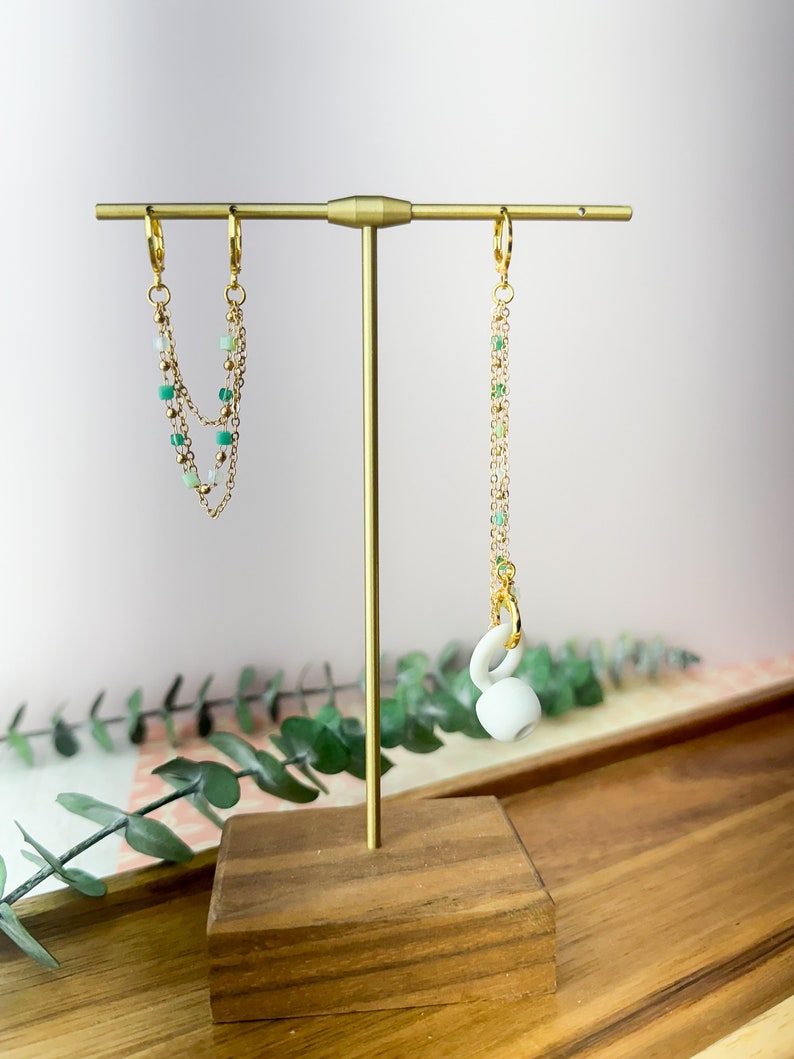 Triple Chain Loop Style Earplug Earrings, Earplug Chain, ADHD Jewelry ...