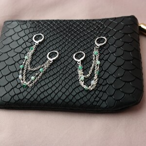 Triple Chain Loop Style Earplug Earrings, Earplug Chain, ADHD Jewelry ...