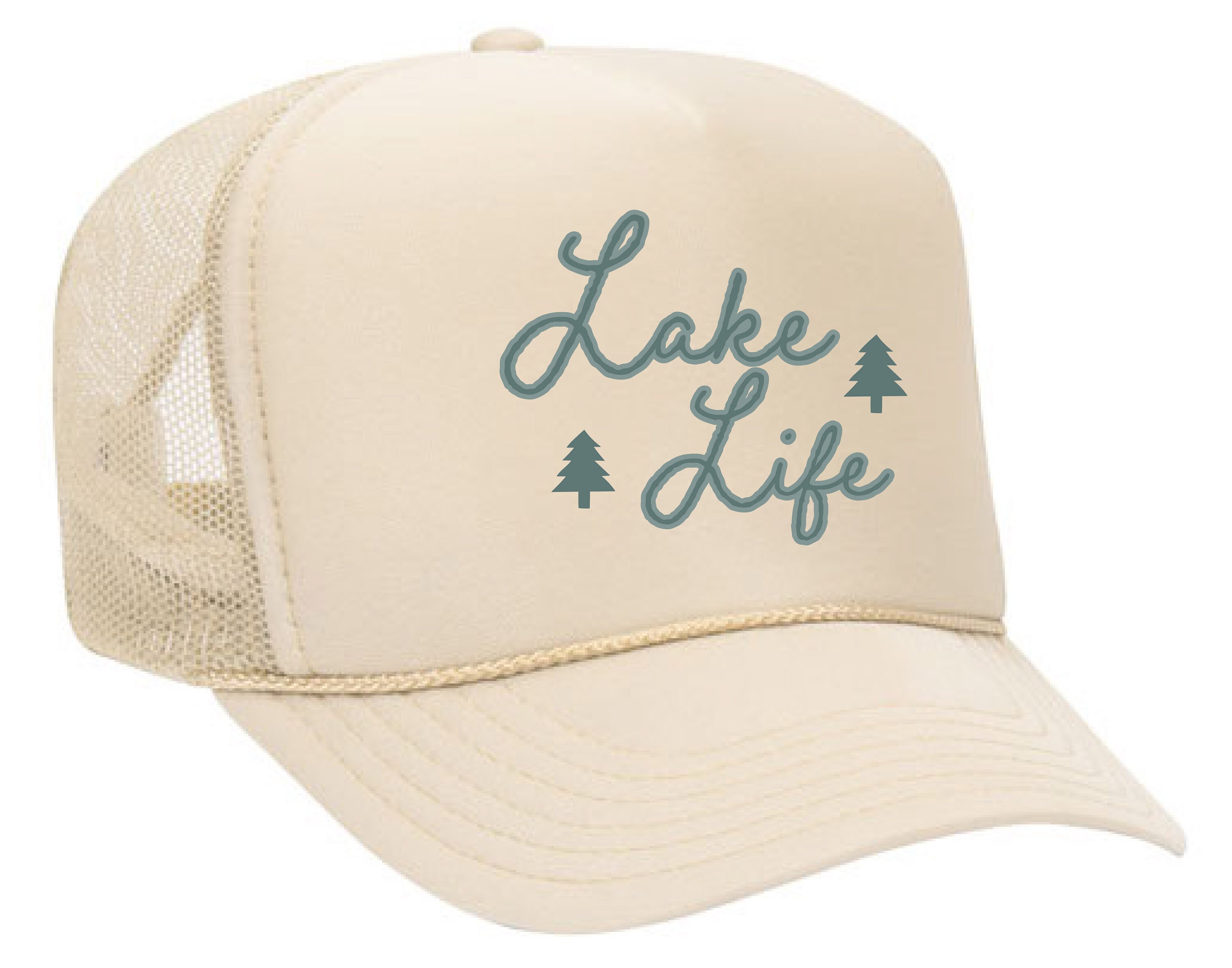 Lake Life, Trucker Hat, Mesh Hat, Adjustable Snapback Hat, for Men and ...