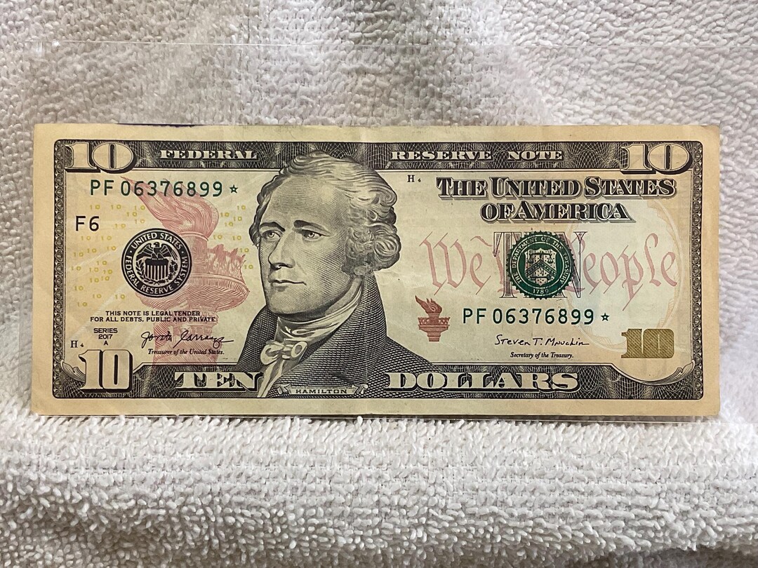 Ten Dollar Star Note. Series 2017A. PF06376899 - Etsy