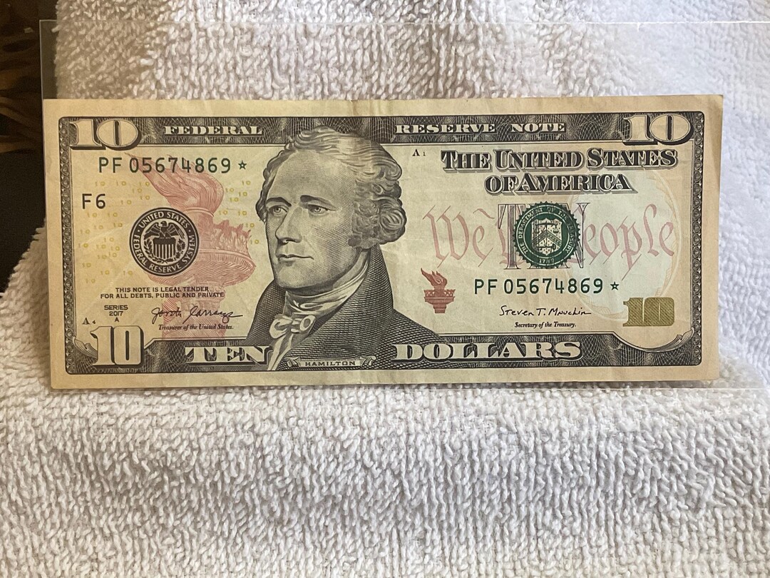 Ten Dollar Star Note. Series 2017A. PF05674869 - Etsy