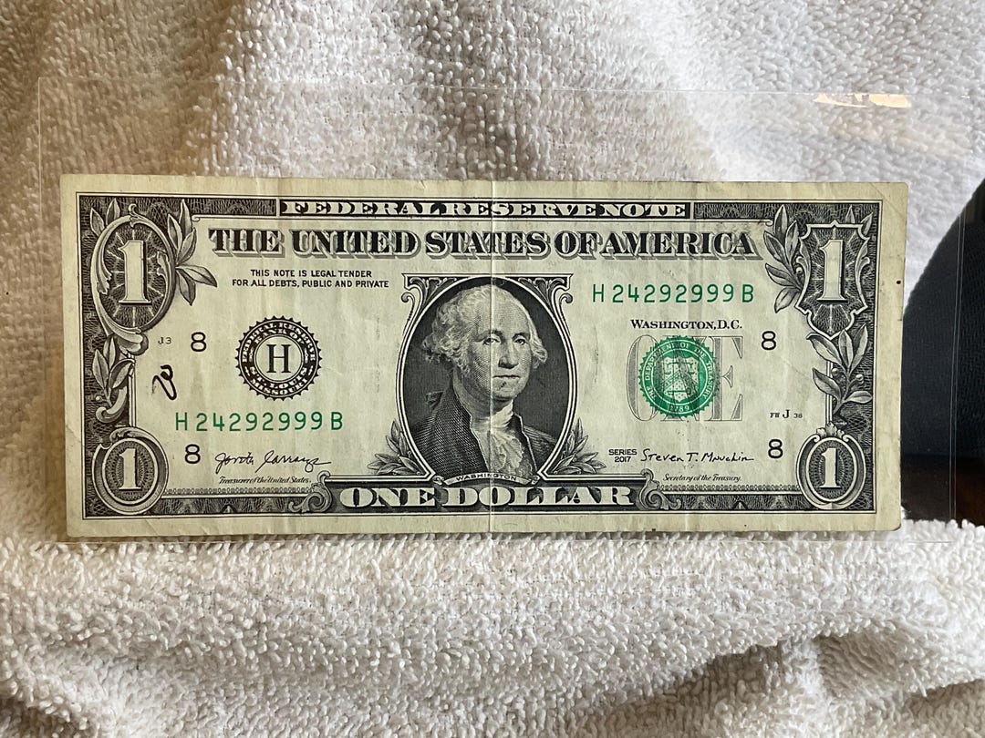 One Dollar Fancy Note. Series 2017. H24292999B. - Etsy