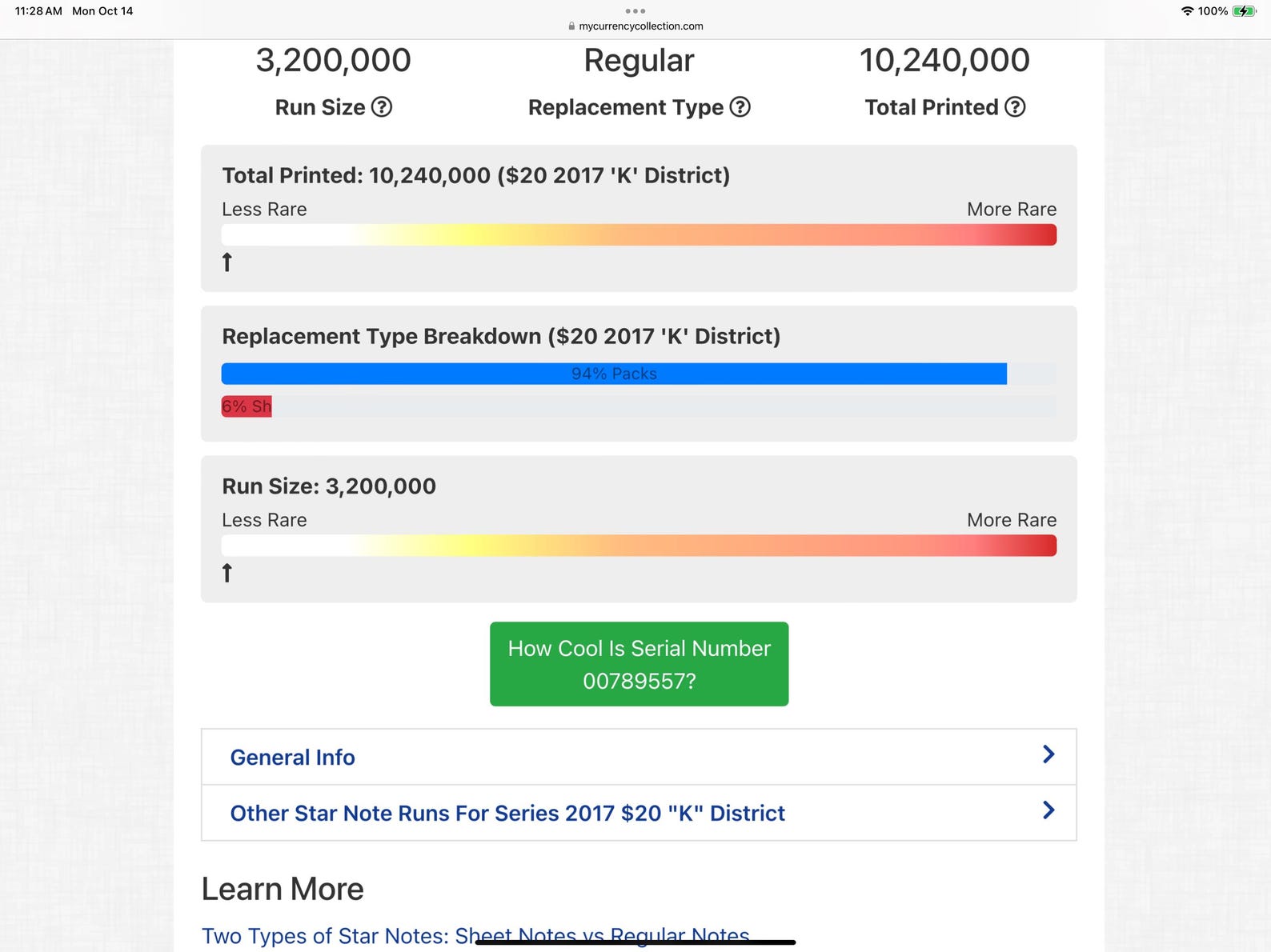 Twenty Dollar Star Note. Series 2017. NK00789557 - Etsy