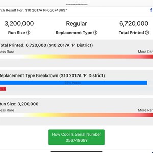 Ten Dollar Star Note. Series 2017A. PF05674869 - Etsy