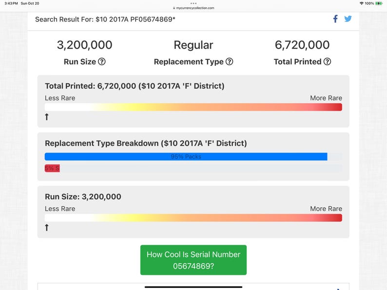 Ten Dollar Star Note. Series 2017A. PF05674869 - Etsy