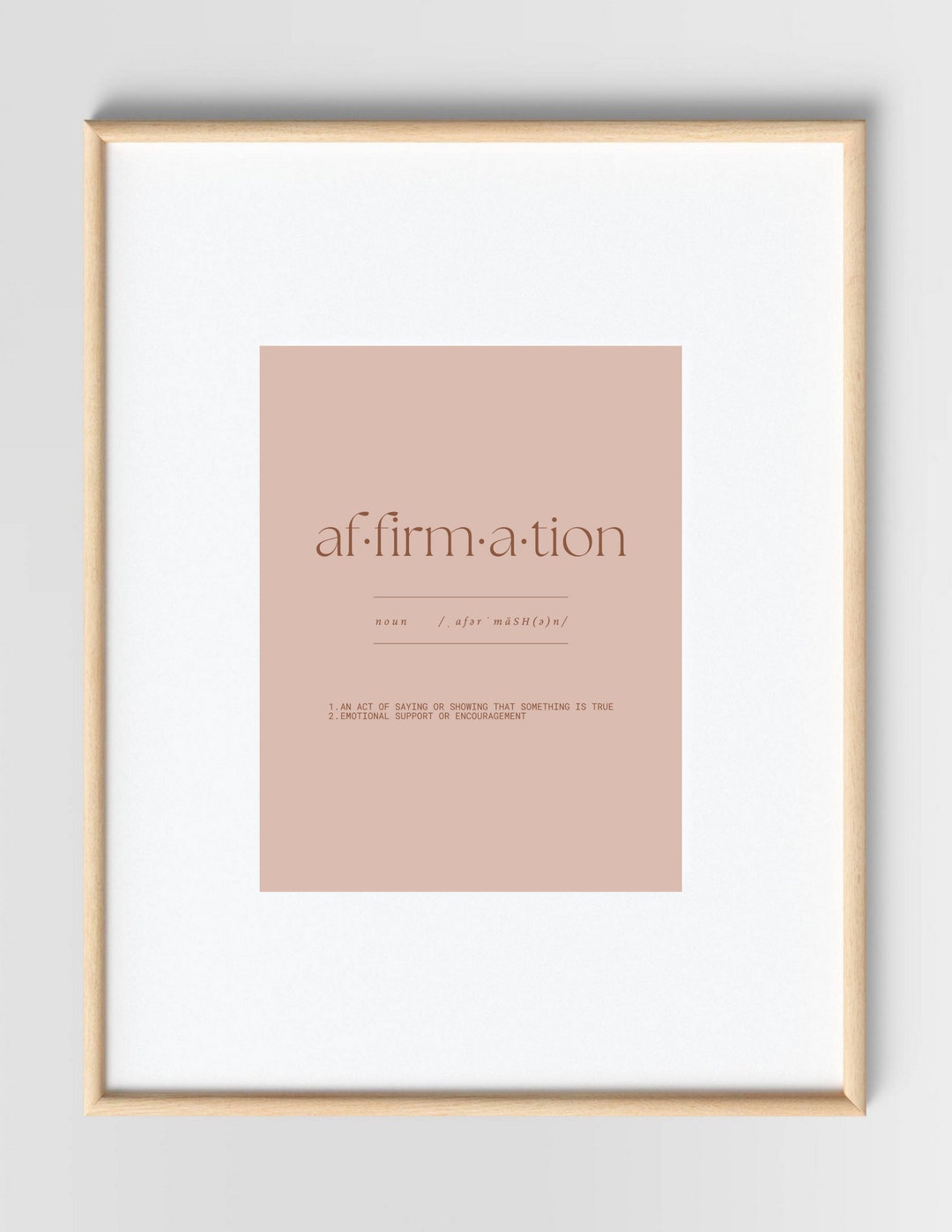 Affirmation Definition Wall Art | Spiritual Poster | Manifest Poster ...
