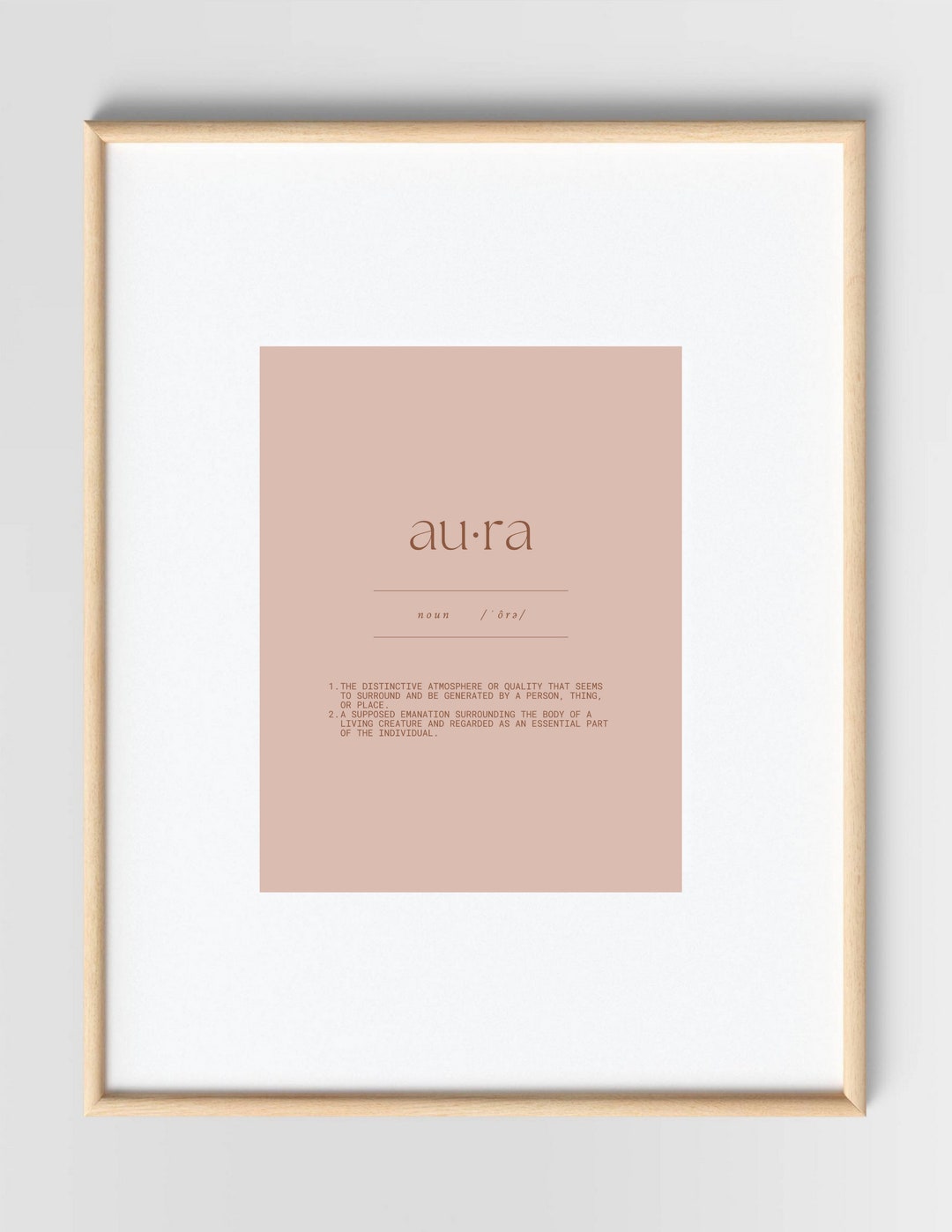 Aura Definition Wall Art | Spiritual Poster | Manifest Poster | Wall ...