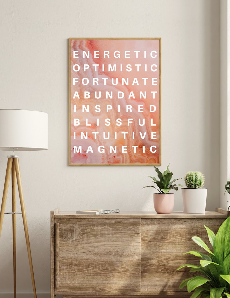 Affirmations Wall Art | Spiritual Poster | Manifest Poster | Wall Decor ...