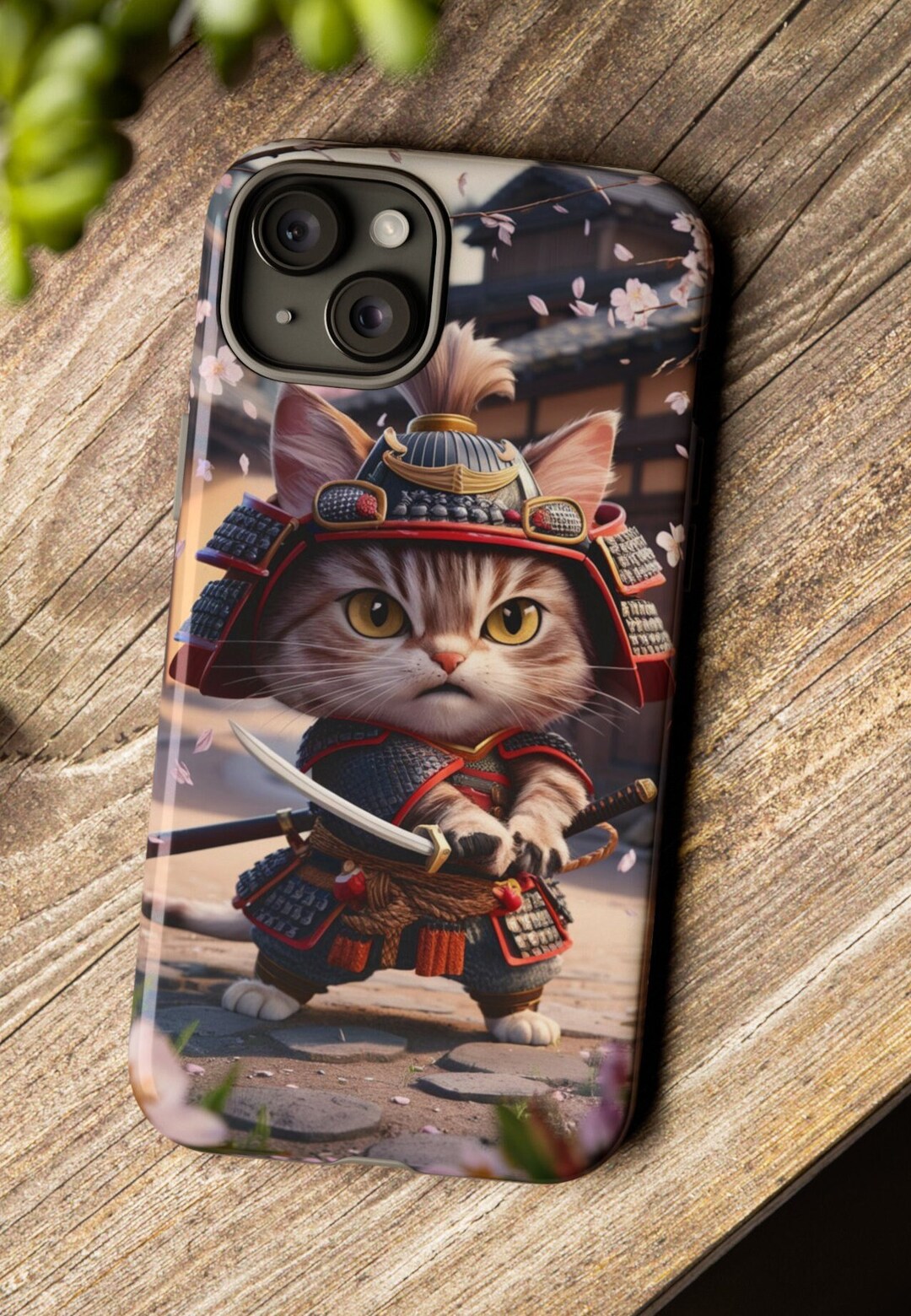 Samurai Warrior Cat Japanese Ukiyo-e Phone Cases for iPhone 15, 14, 13 ...