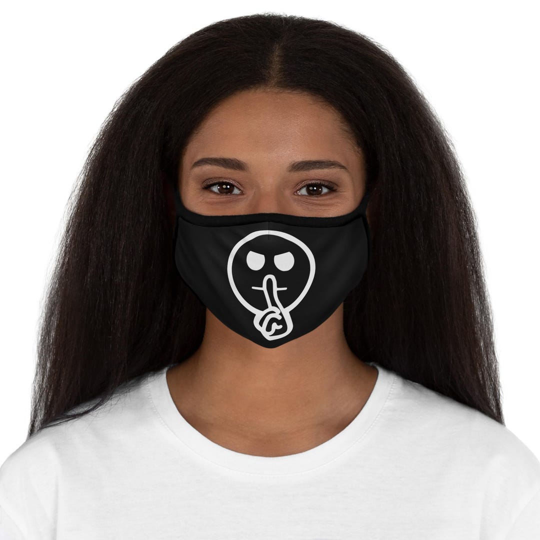 Shhh, No One Cares, Mysterious Silence Mask, Fitted Black Polyester ...